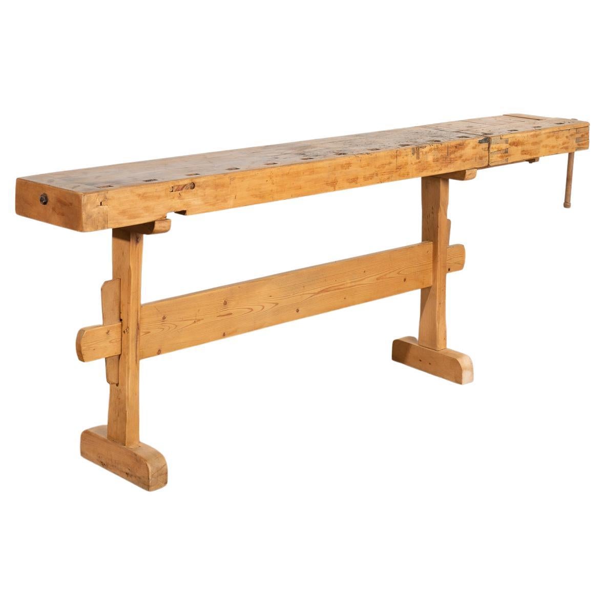 Rustic Narrow Console Table Carpenter's Work Table, Denmark circa 1900 ...