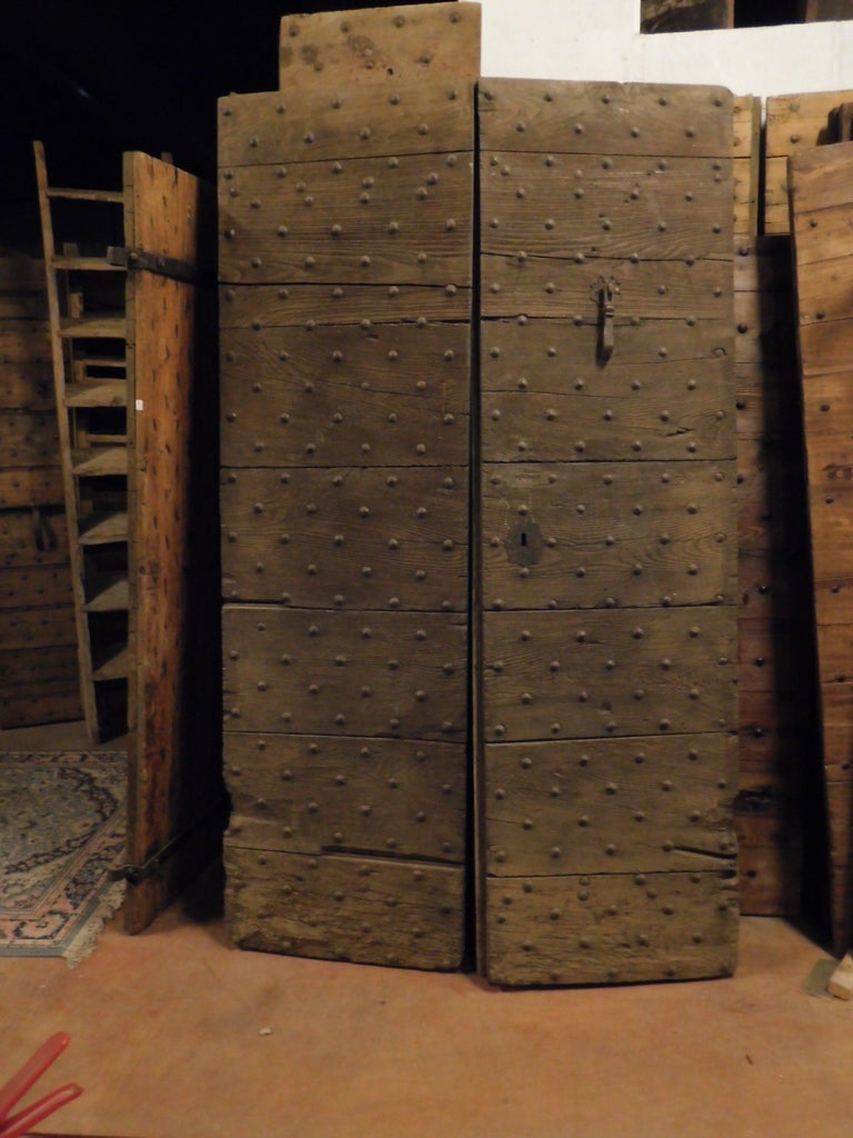 Antique Rustic Oak Door with Nails from the 18th Century, Italy at ...