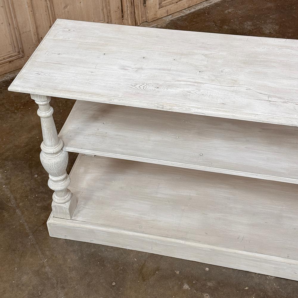 Antique Rustic Painted Bookshelf ~ Console ~ Sofa Table For Sale at 1stDibs