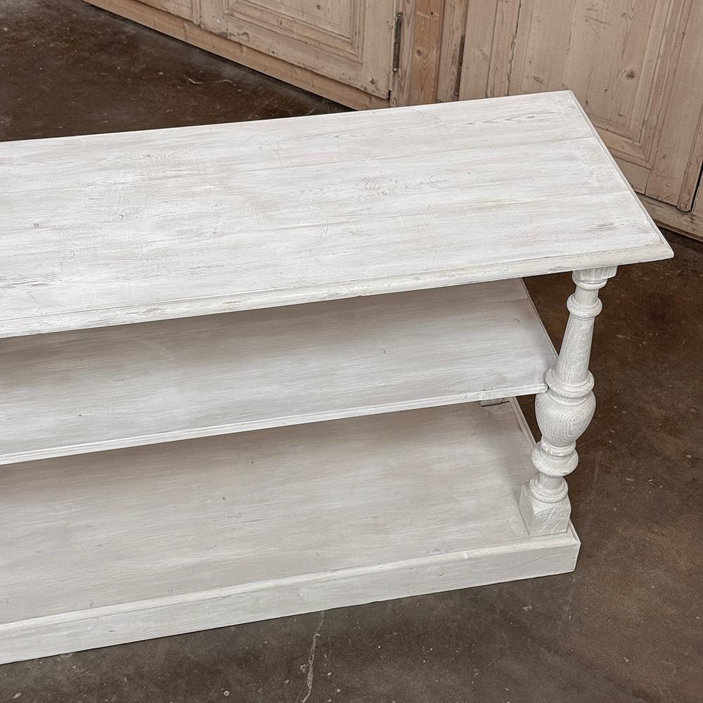 Antique Rustic Painted Bookshelf ~ Console ~ Sofa Table For Sale at 1stDibs