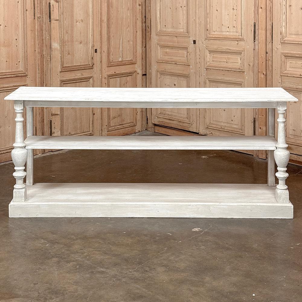 Antique Rustic Painted Bookshelf ~ Console ~ Sofa Table For Sale at 1stDibs