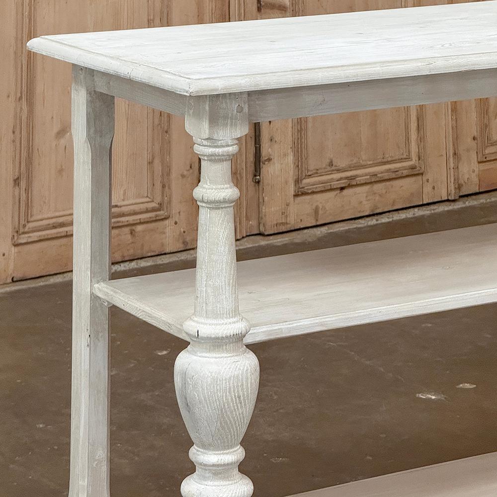 Antique Rustic Painted Bookshelf ~ Console ~ Sofa Table For Sale at 1stDibs