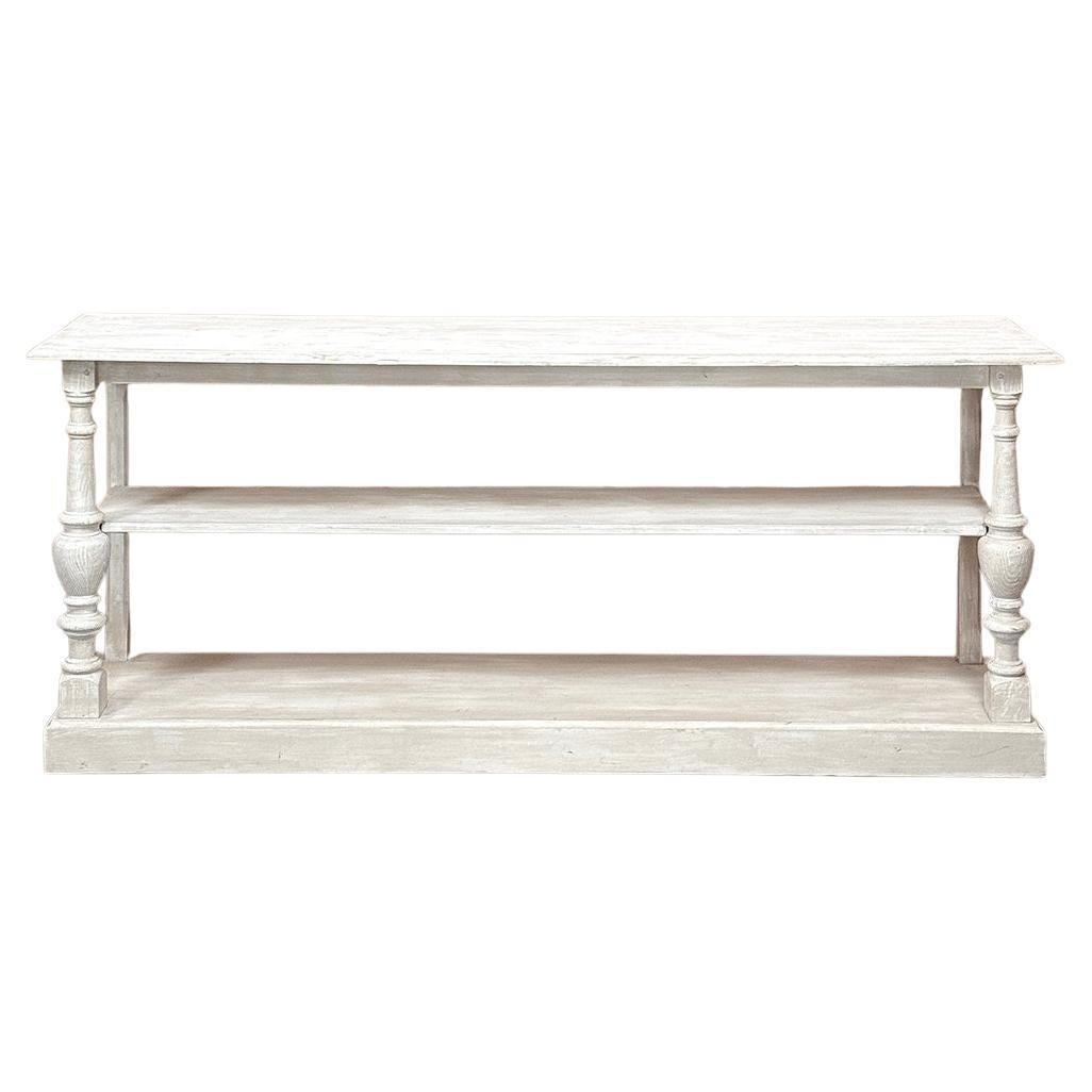 Antique Rustic Painted Bookshelf ~ Console ~ Sofa Table For Sale at 1stDibs