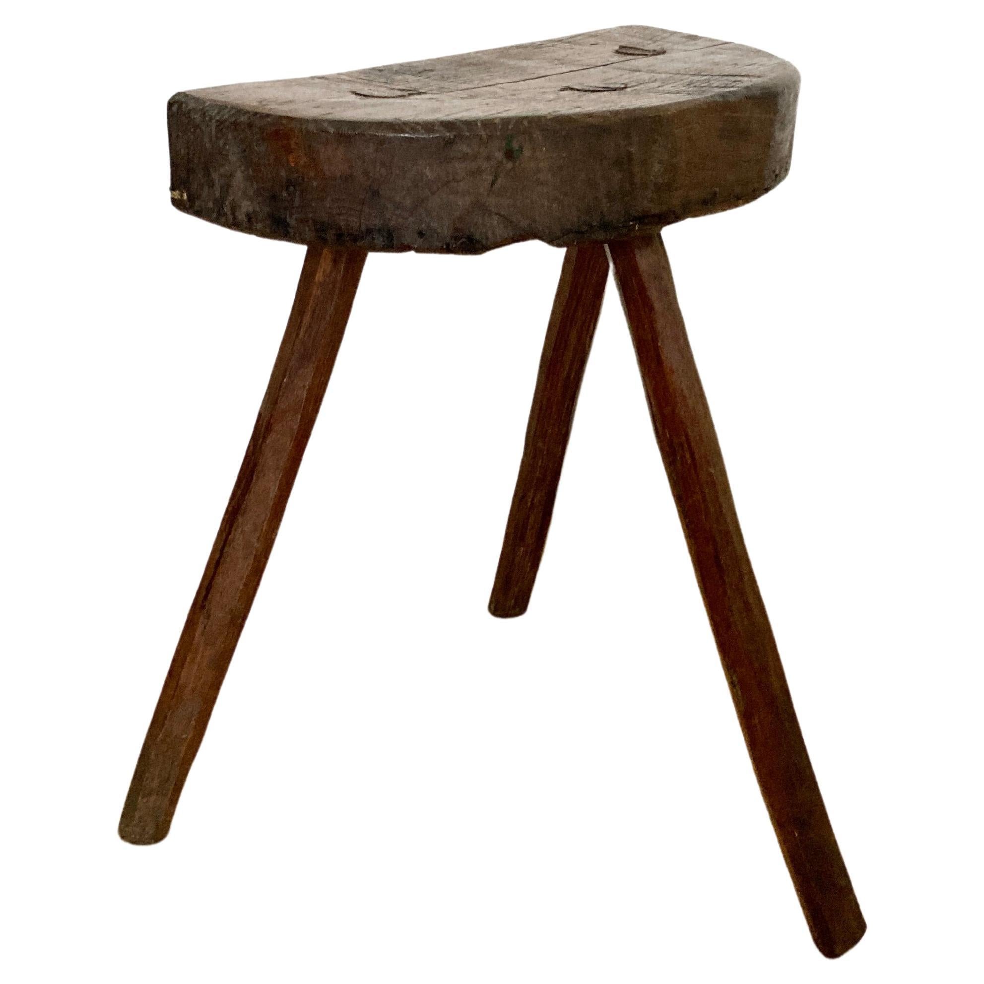 Primitive Farmhouse Rustic 3-Legged Artist Painters Stool Prop Plant ...