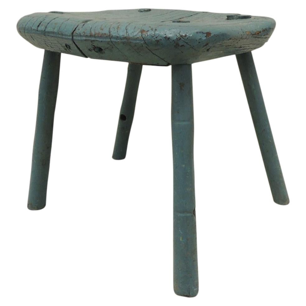 Vintage Hamilton Wood and Iron Industrial Rolling Swivel Stool at ...