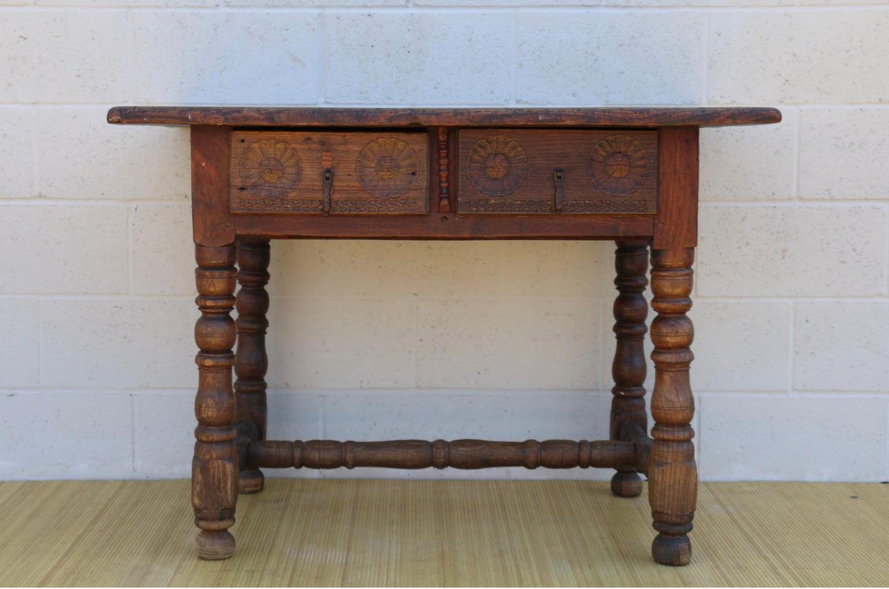 Antique Rustic Spanish Colonial Farm Table For Sale at 1stDibs
