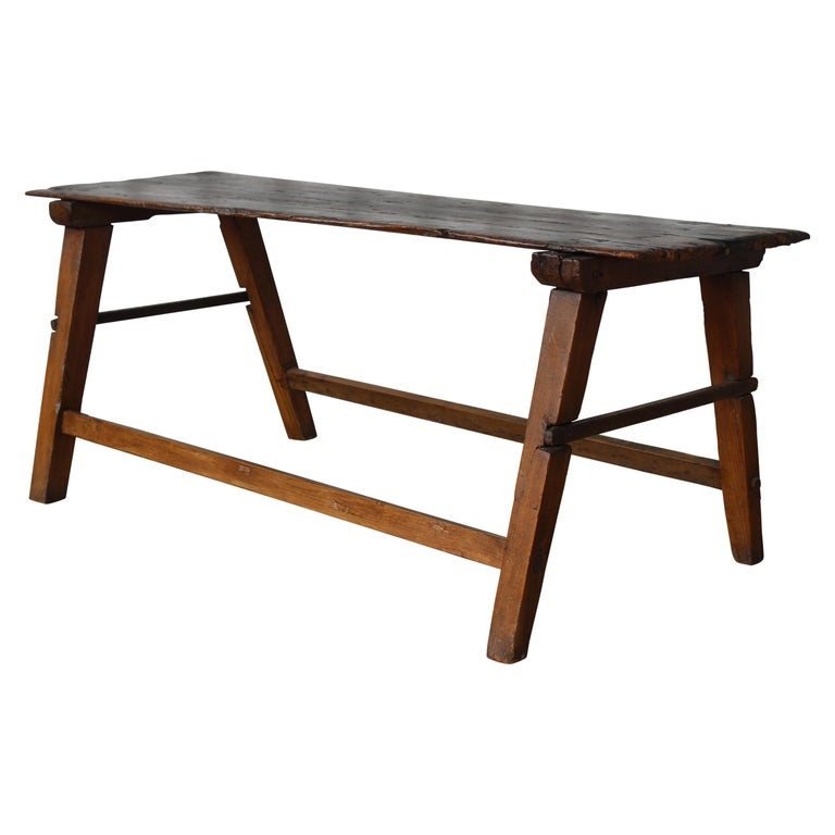 Antique Rustic Wood Table at 1stDibs
