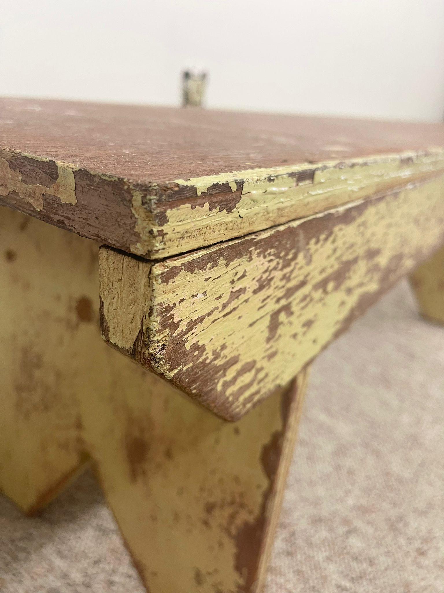 Antique Rustic wooden Farm Bench. For Sale at 1stDibs