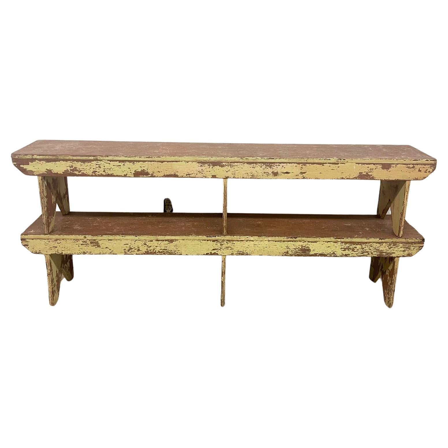 Antique Rustic Wooden Farm Benches. Set of 2 For Sale at 1stDibs