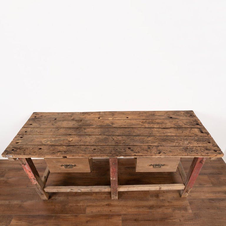 Antique Rustic Work Table with Two Drawers from Hungary circa 1880 For ...