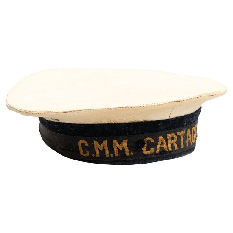 Antique Sailor Fabric Hat, circa 1950 For Sale at 1stDibs
