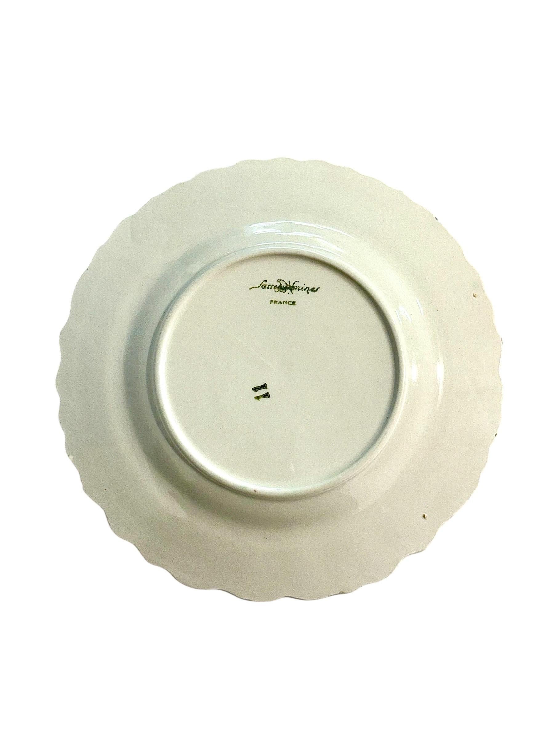 Antique Saint-Clément Majolica Fruit Dessert Service For Sale at 1stDibs