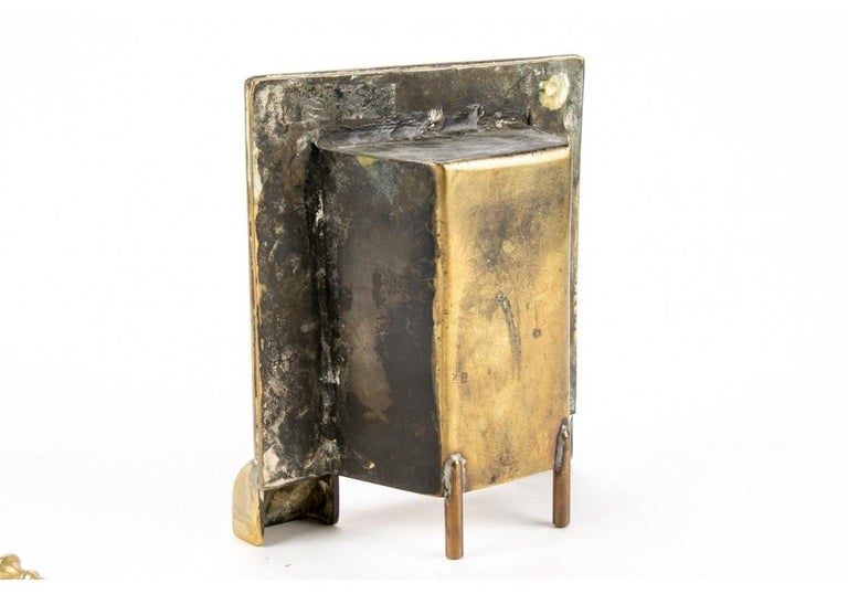 Antique Salesman Sample Set of a Brass Fire Box with Accessories at 1stDibs