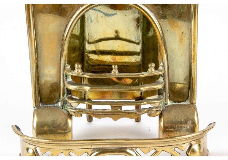 Antique Salesman Sample Set of a Brass Fire Box with Accessories at 1stDibs