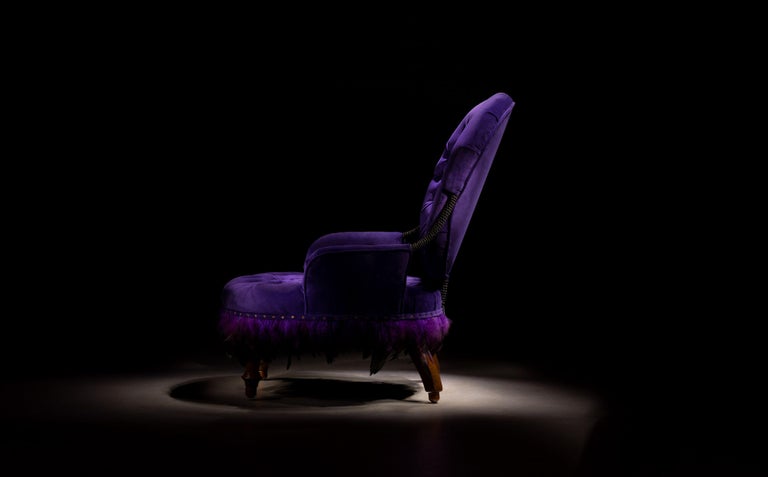 Antique Salon Chair Purple Reign Burlesque Chair, France, circa 1875 at ...