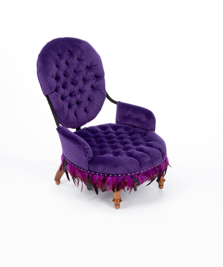Antique Salon Chair Purple Reign Burlesque Chair, France, circa 1875 at ...
