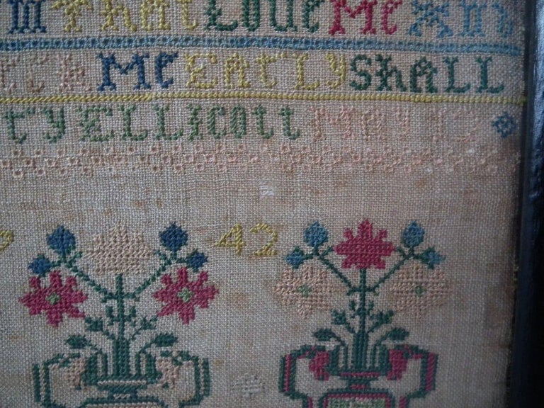 Antique Sampler, 1742, by Mary Ellicott at 1stDibs