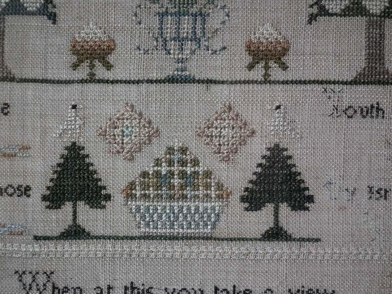 Antique Sampler, 1800, by Hannah Crossland at 1stDibs
