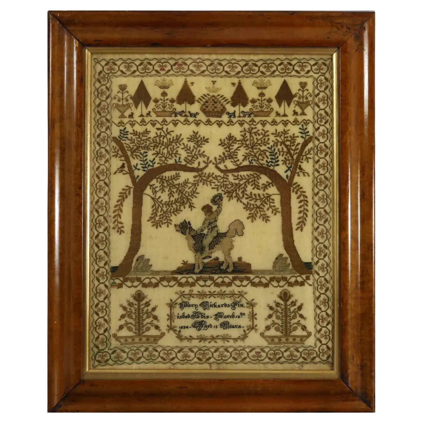 Antique Sampler, 1834 by Ann Jones at 1stDibs