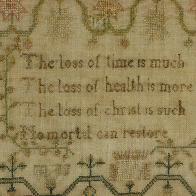 Antique Sampler, 1830, by Mary Ann Smith For Sale at 1stDibs