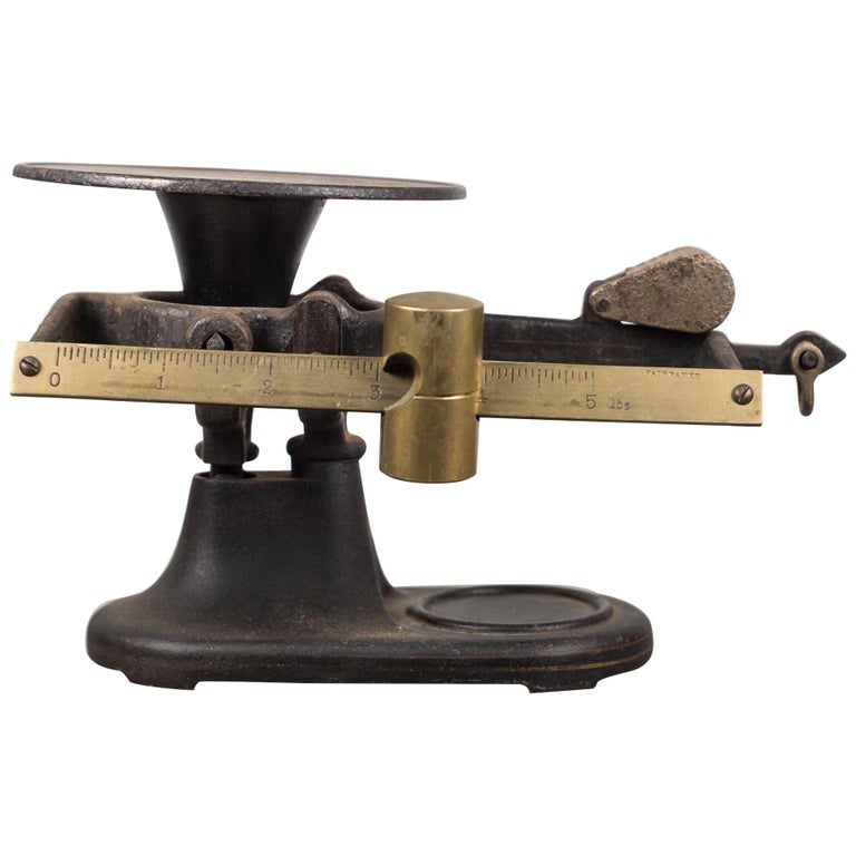 Antique San Francisco Brass and Cast Iron Balance Scale, circa 1930 at ...
