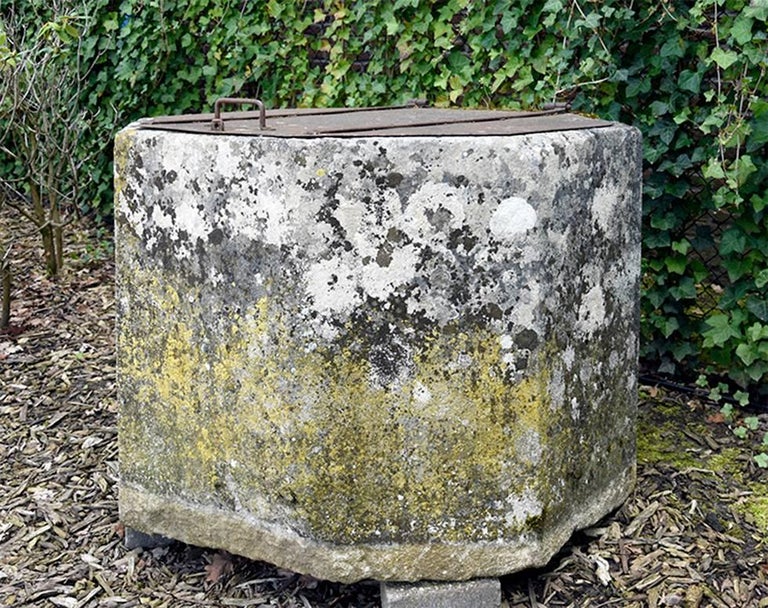 Antique Sandstone Well 18th Century with Iron Cover at 1stDibs