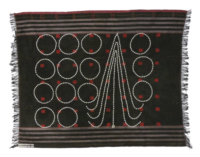 Antique Sangtam Naga Tribe Supong Warrior Shawl with Cowrie Shells ...