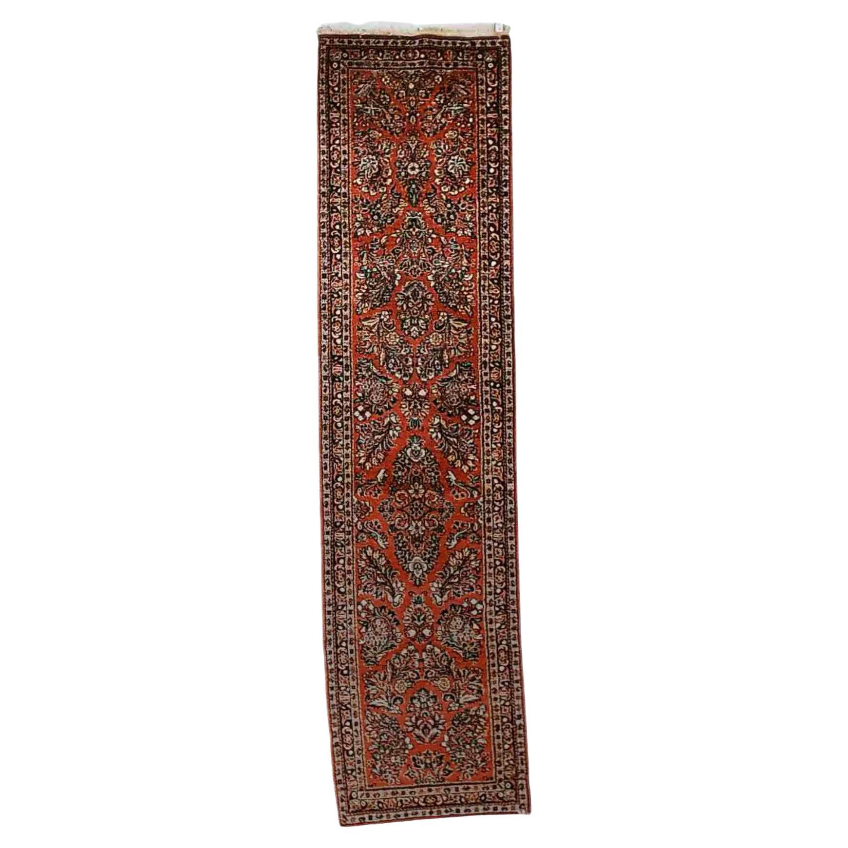 Antique Persian Malayar Oriental Wool Rug Runner, Circa 1920 at 1stDibs