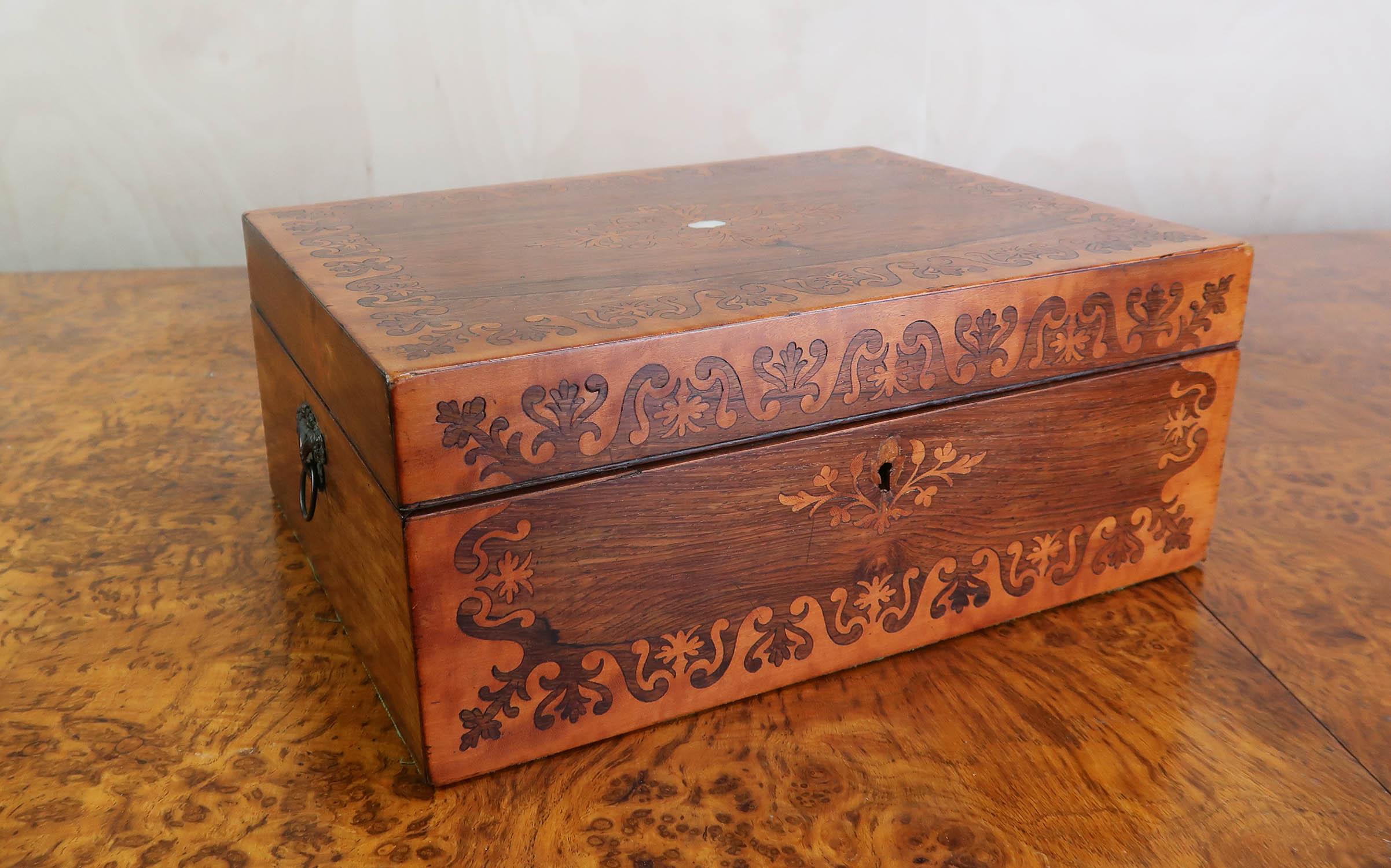 Antique Satinwood Inlaid Box. English C.1840 For Sale at 1stDibs