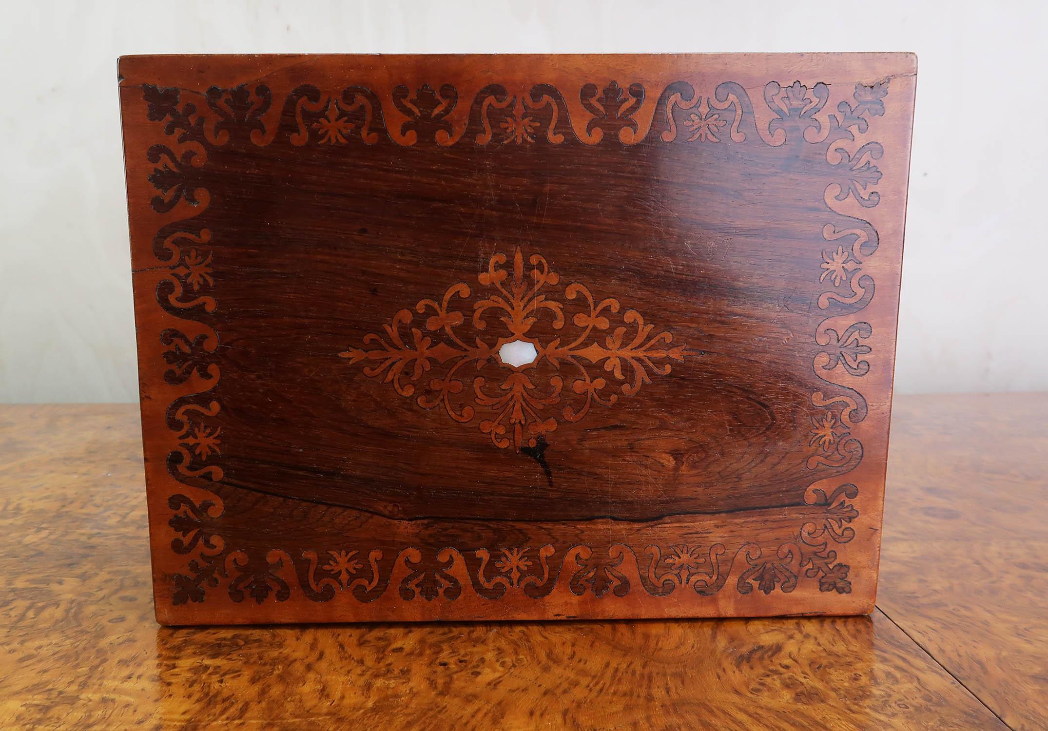 Antique Satinwood Inlaid Box. English C.1840 For Sale at 1stDibs