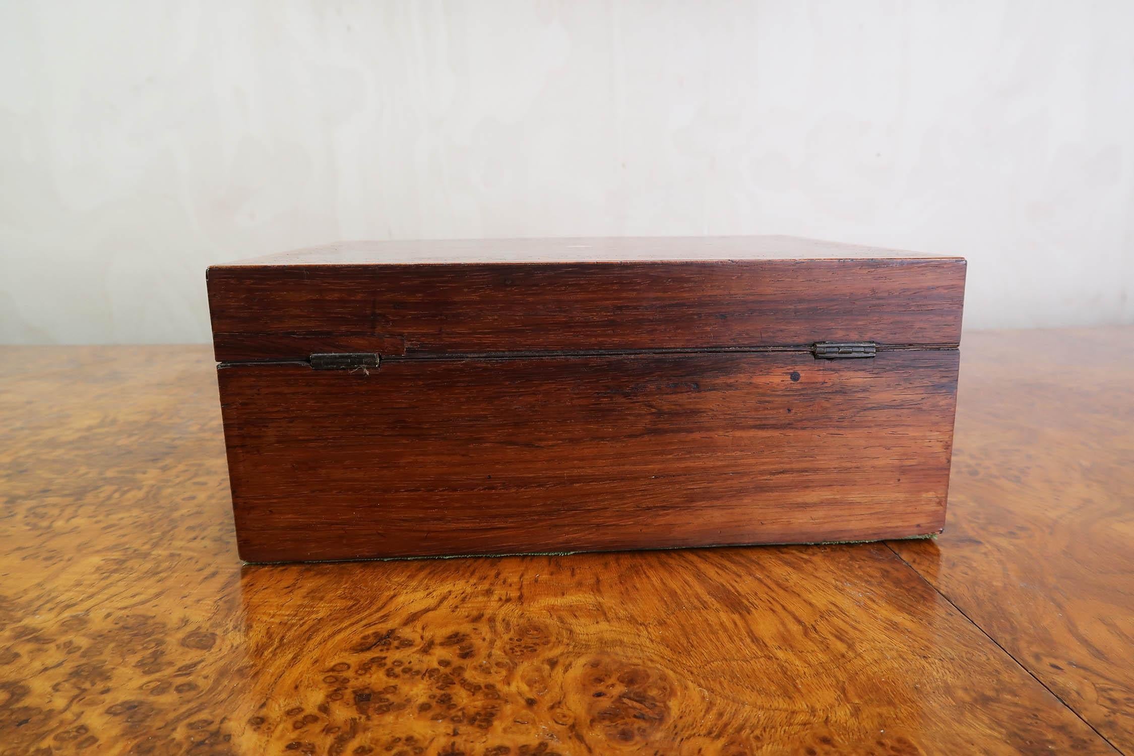 Antique Satinwood Inlaid Box. English C.1840 For Sale at 1stDibs
