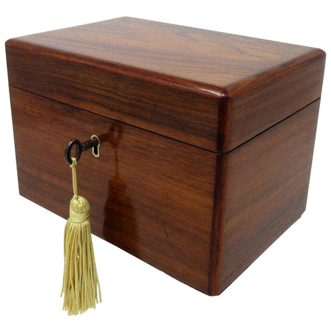 Antique Satinwood Inlaid Flame Mahogany English Double Tea Caddy Box ...