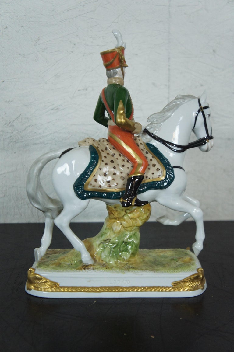 Antique Scheibe Alsbach Dresden KPM Porcelain Figurine Military Officer ...