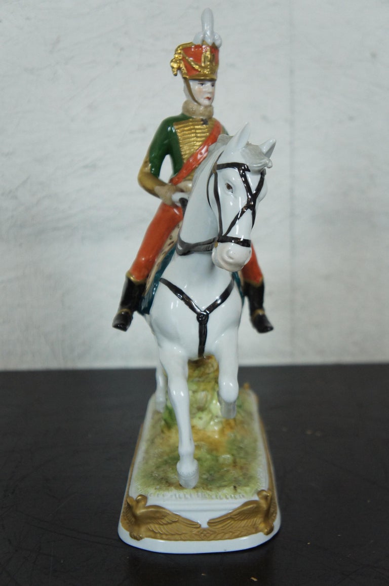 Antique Scheibe Alsbach Dresden KPM Porcelain Figurine Military Officer ...