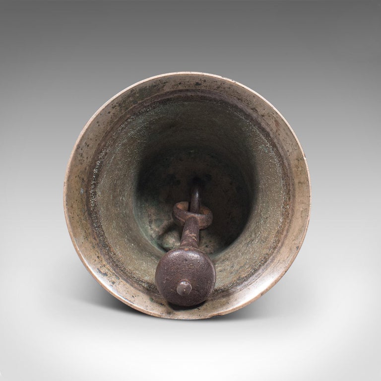 Antique Schoolmaster's Hand Bell, English, Brass, Lignum Vitae ...