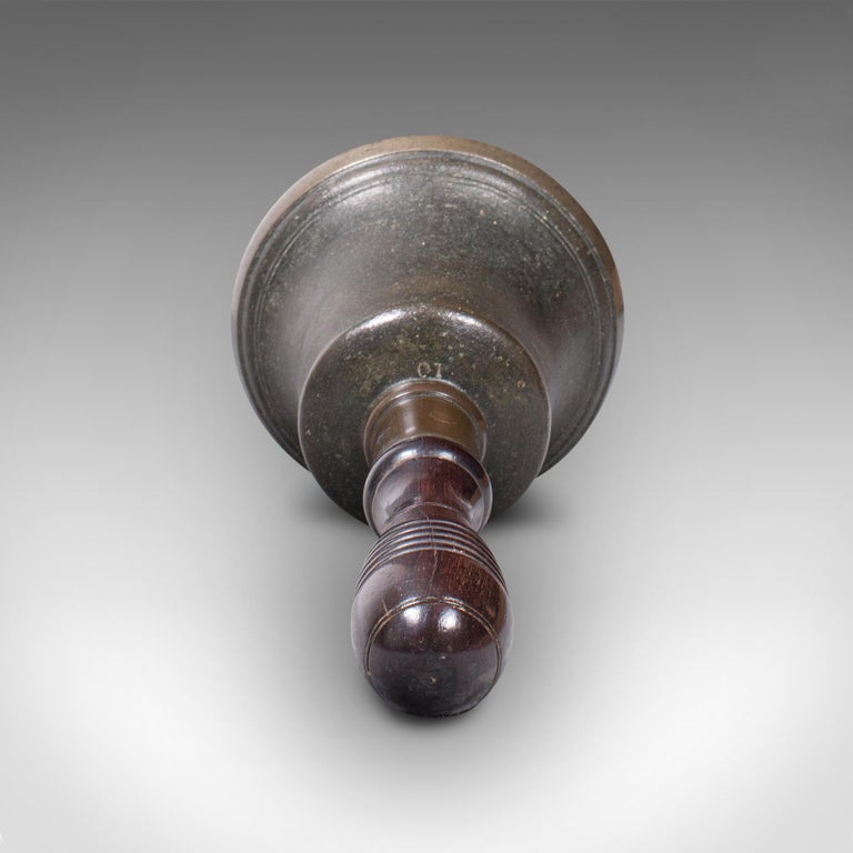 Antique Schoolmaster's Hand Bell, English, Brass, Lignum Vitae ...