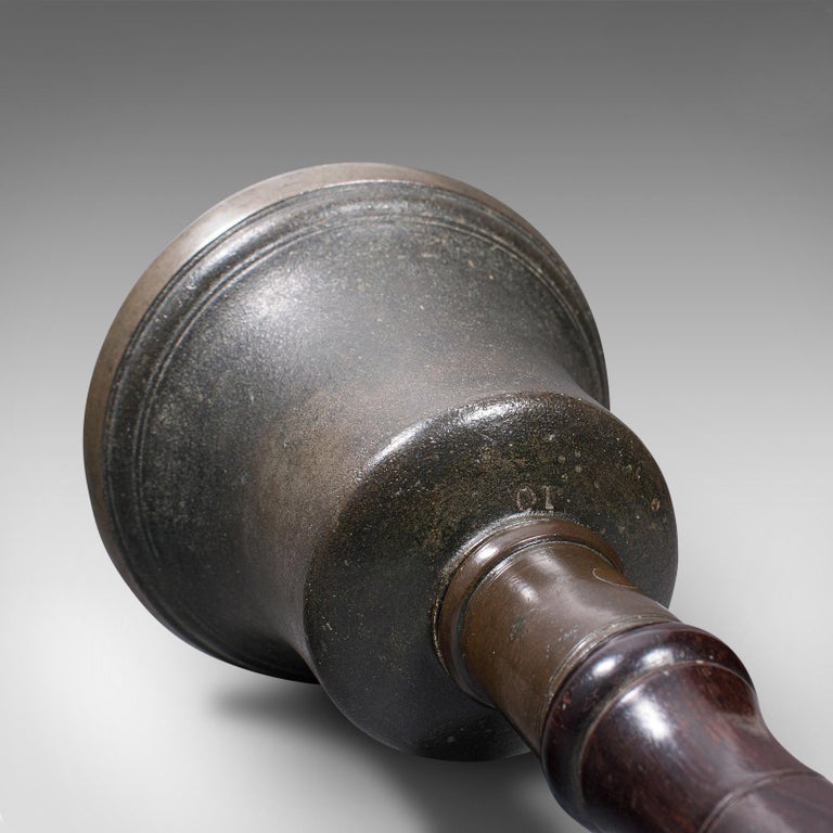 Antique Schoolmaster's Hand Bell, English, Brass, Lignum Vitae ...