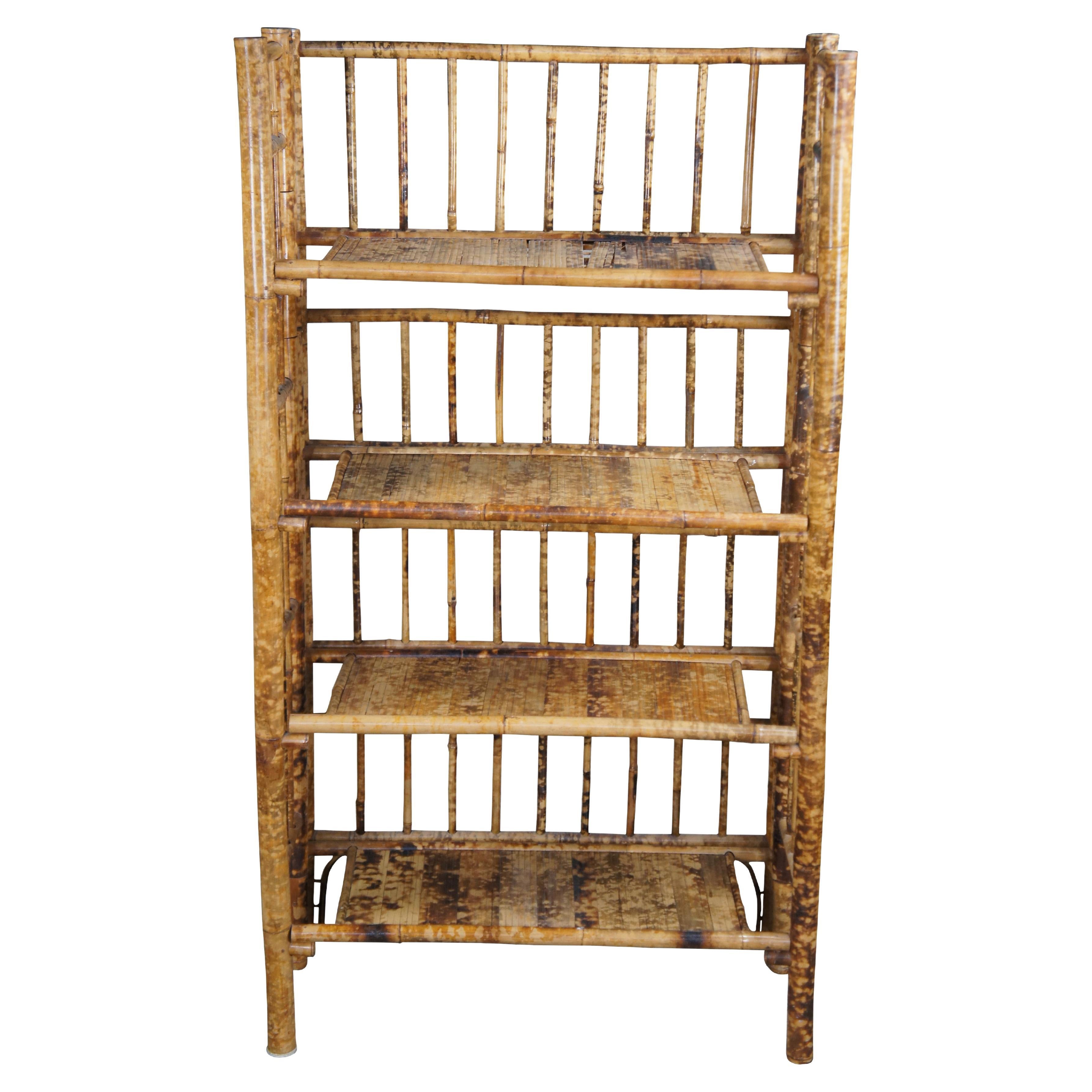 Industrial Style Polished Steel Library Etagere Bookcase with Step For ...