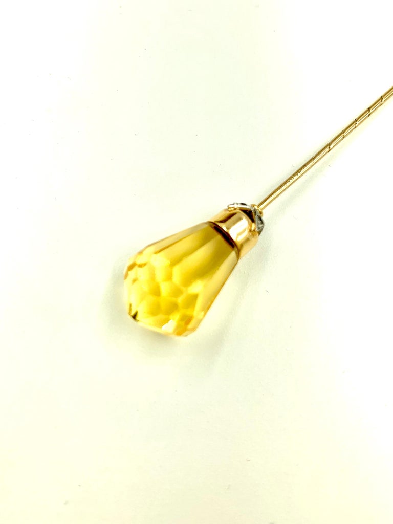 Antique Scottish 14 Karat Yellow Gold, Diamond and Citrine Golden ...