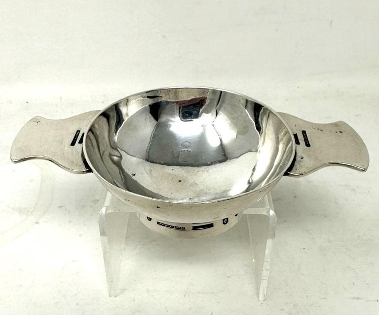 Antique Scottish Edinburgh Sterling Silver Loving Cup Quaich Whiskey ...
