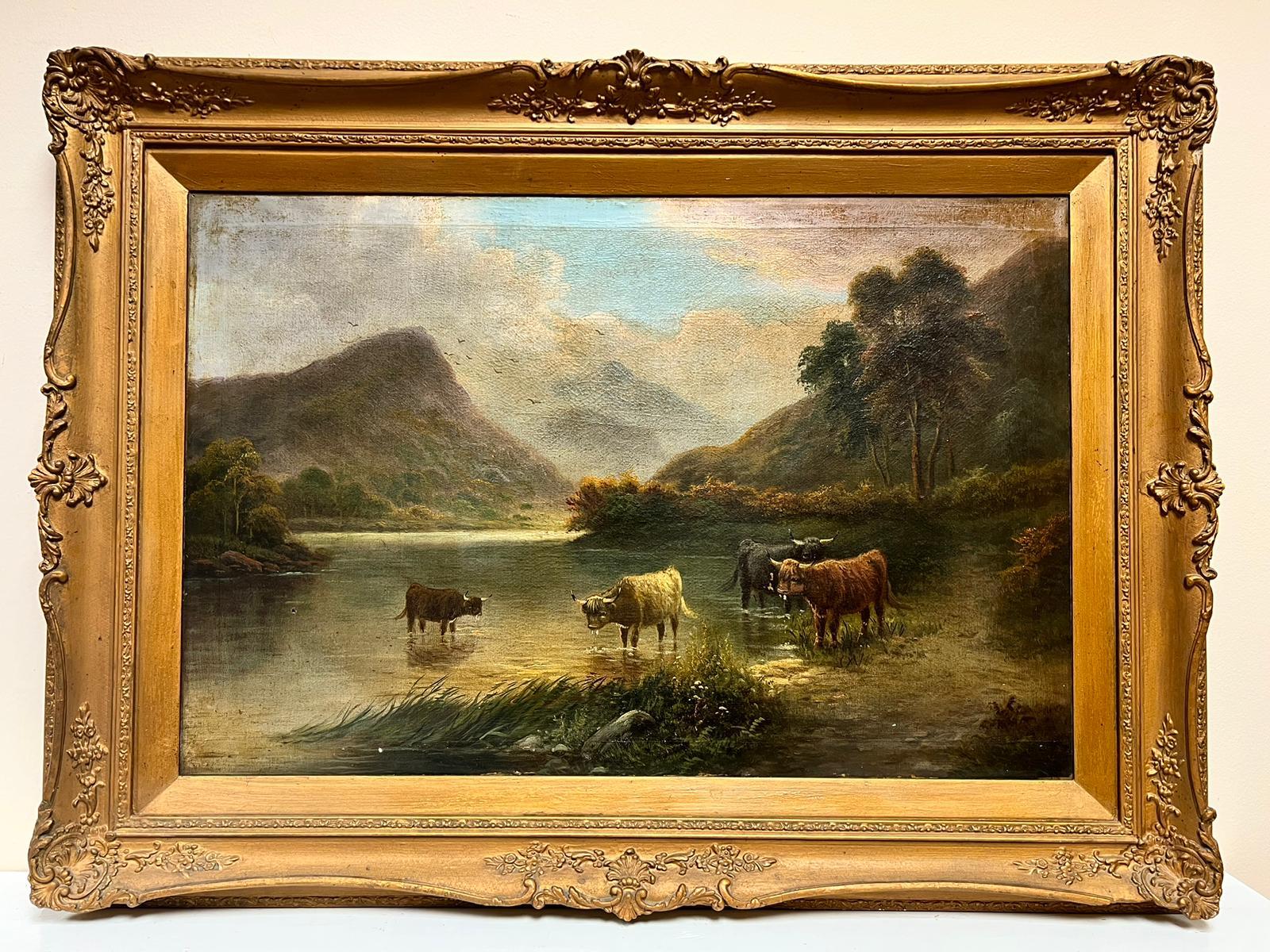 Antique Scottish - Peinture à l'huile écossaise ancienne dans un cadre ...
