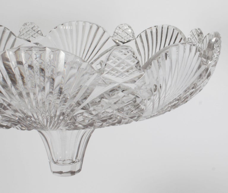 Antique Scottish Silver Plate Cut Glass Comport Stag Centrepiece, 19th ...