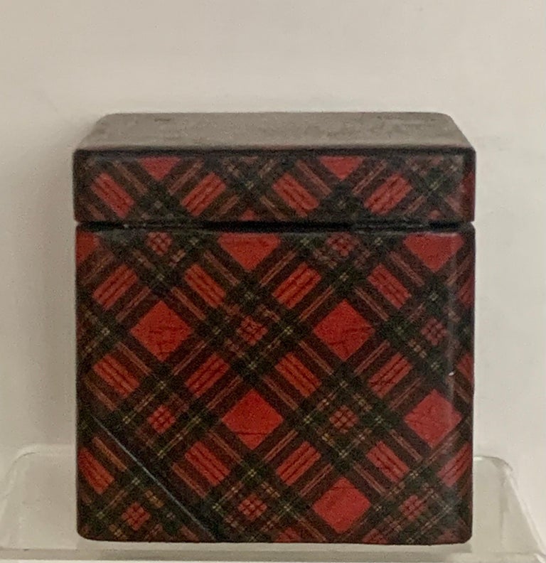 Antique Scottish Stuart Tartanware Tea Caddy Circa 1860 Victorian For ...