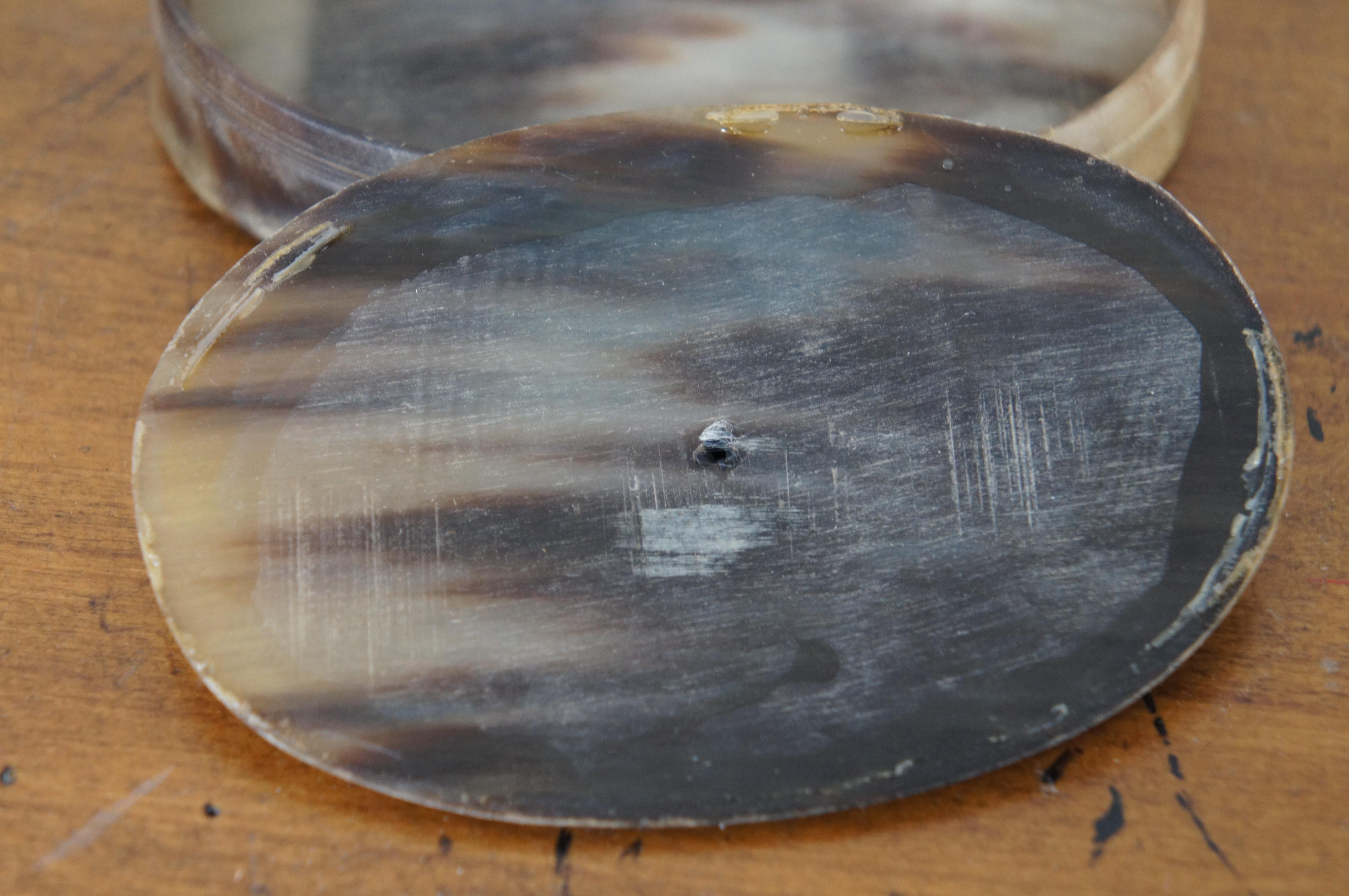 Antique Scottish William Dunningham WD and Co Sterling Horn Snuff Box ...