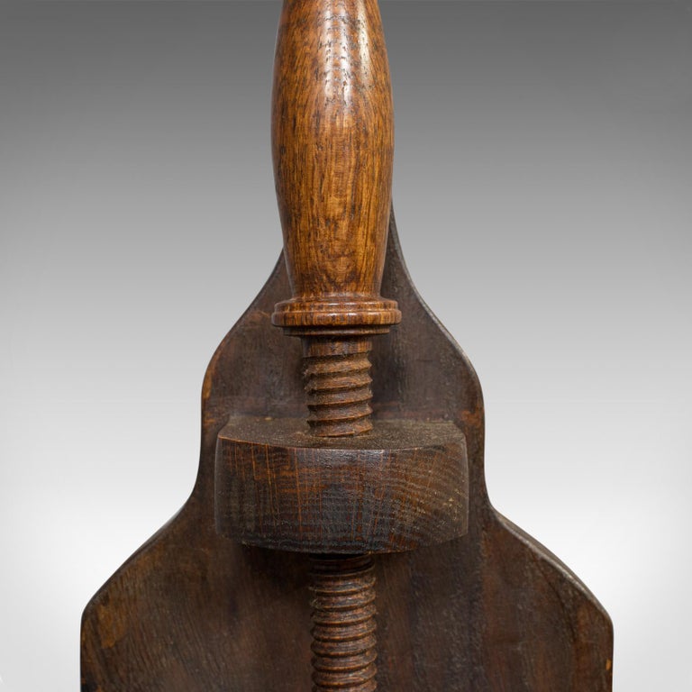 Antique Screw Press, English, Oak, Nutcracker, Bookbinder, Kitchen ...
