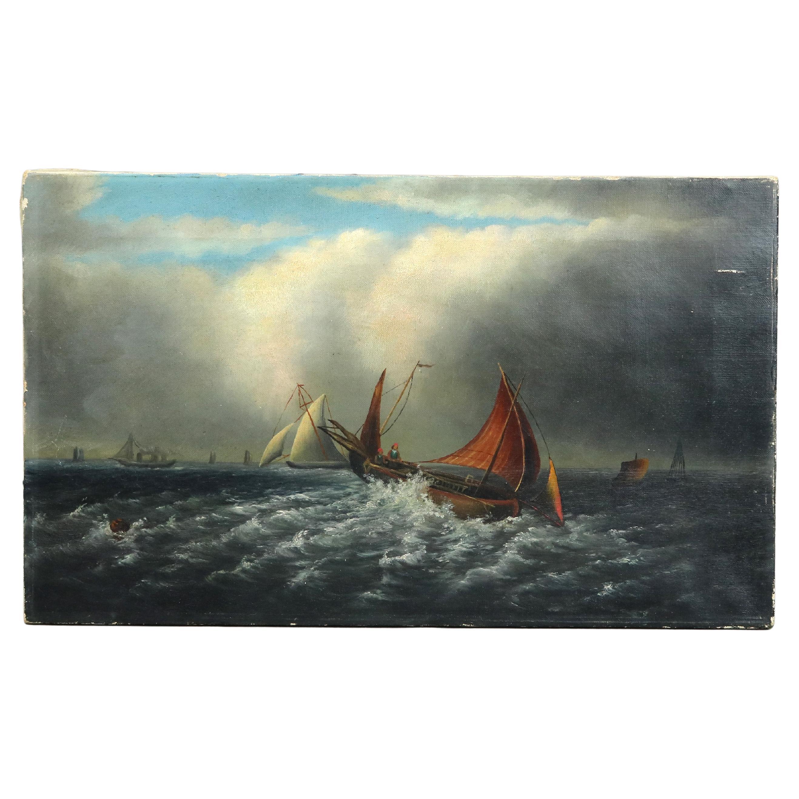 Antique Paintings Of Ships - 3 For Sale on 1stDibs