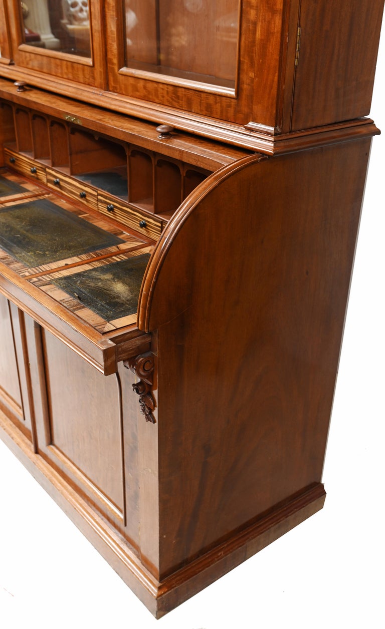 Antique Secretaire Desk Bookcase Hobbs and Co Coramndel For Sale at 1stDibs