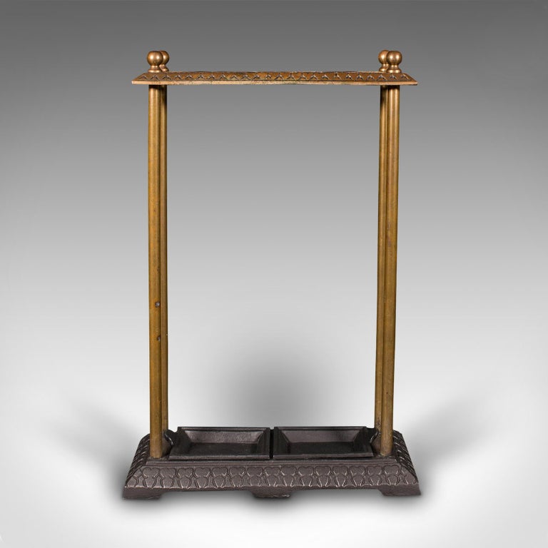 Antique Sectional Umbrella Stand, English, Bronze, Iron, Hall Rack ...