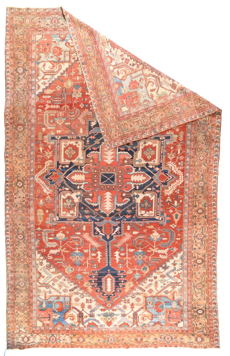 Antique Persian Serapi Area Rug For Sale at 1stDibs