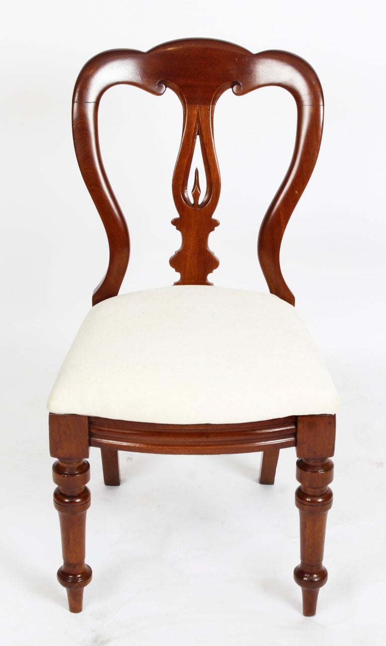 Antique Set of 12 Victorian Mahogany Spoon Back Dining Chairs 19th ...